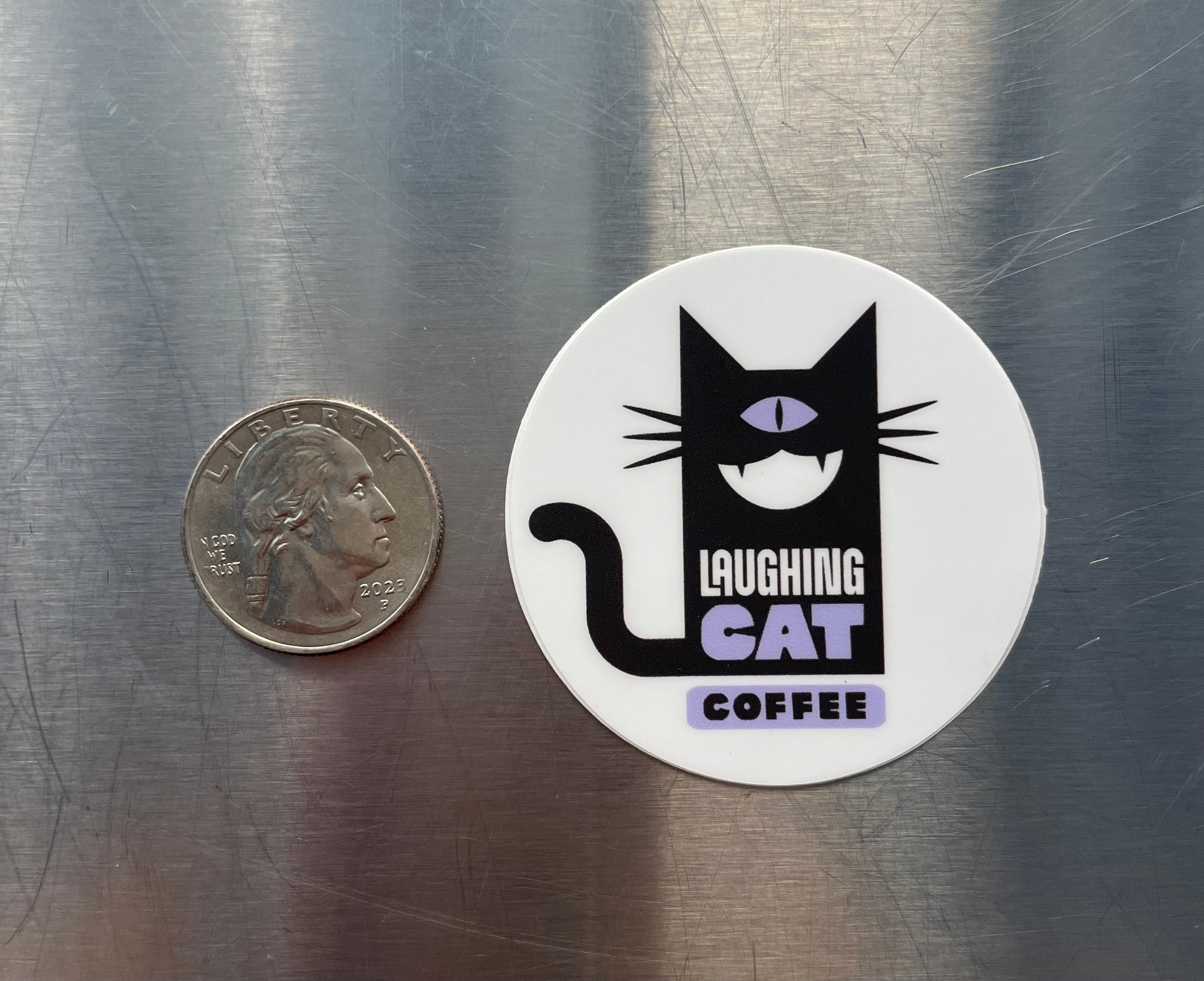 Laughing Cat Sticker Small | Laughing Cat Coffee Roasters